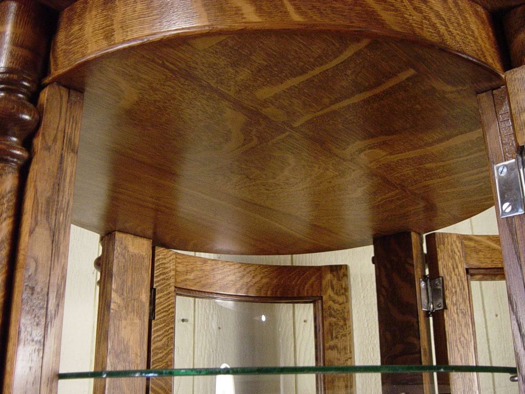 Custom Made Antique Oak Round Revolving Display Cabinet - Doug Schmitt ...