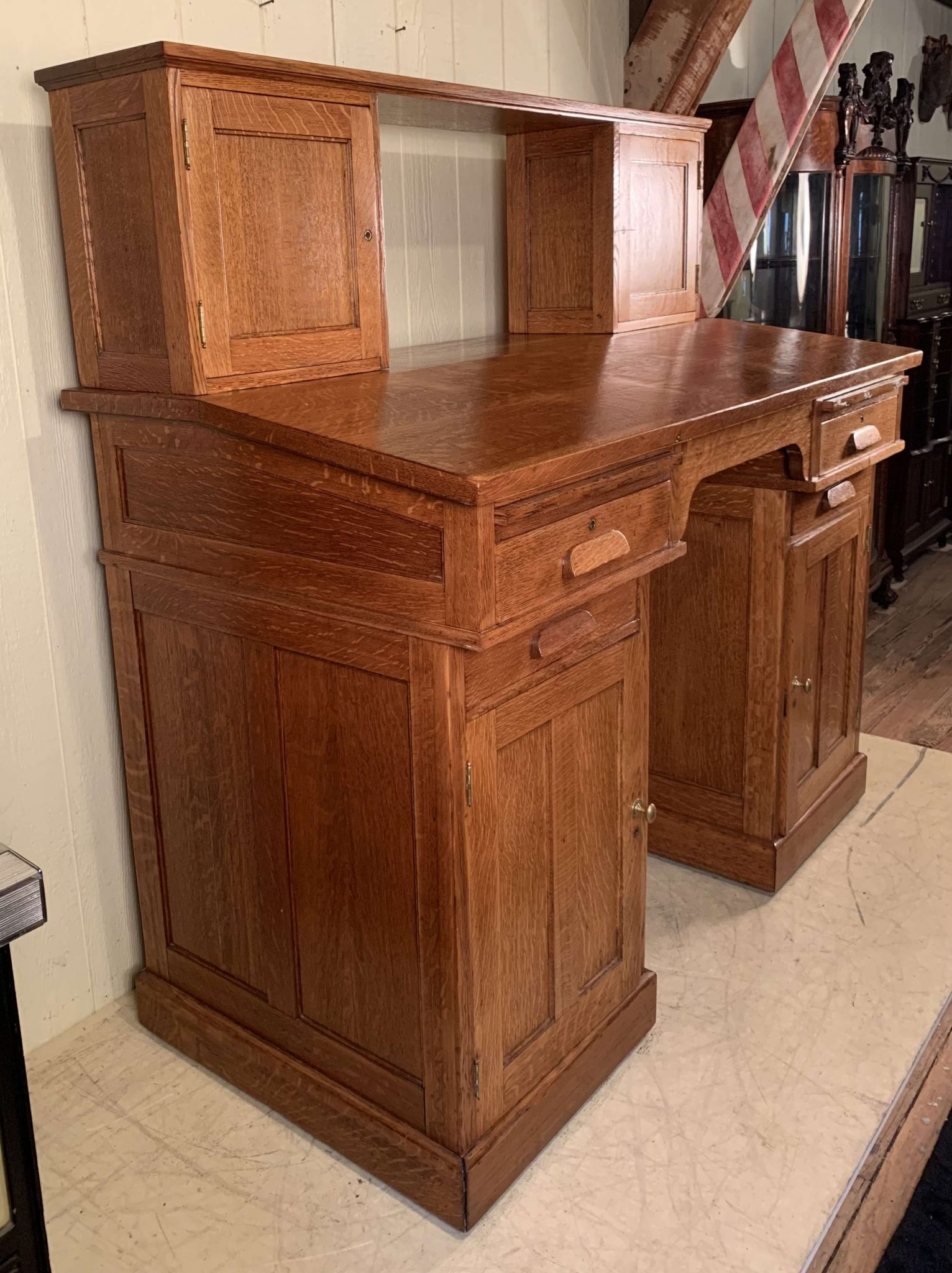 Oak Railroad Desk - Doug Schmitt Antiques