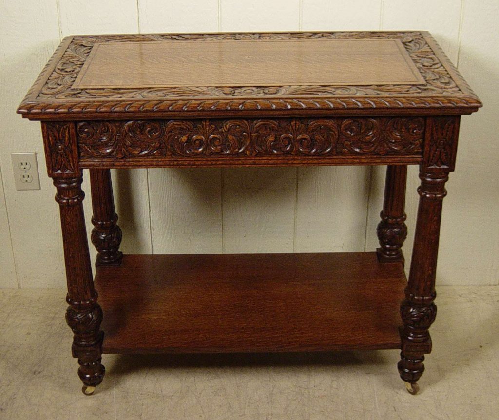 R.J. Horner Oak Library Table - Doug Schmitt Antiques