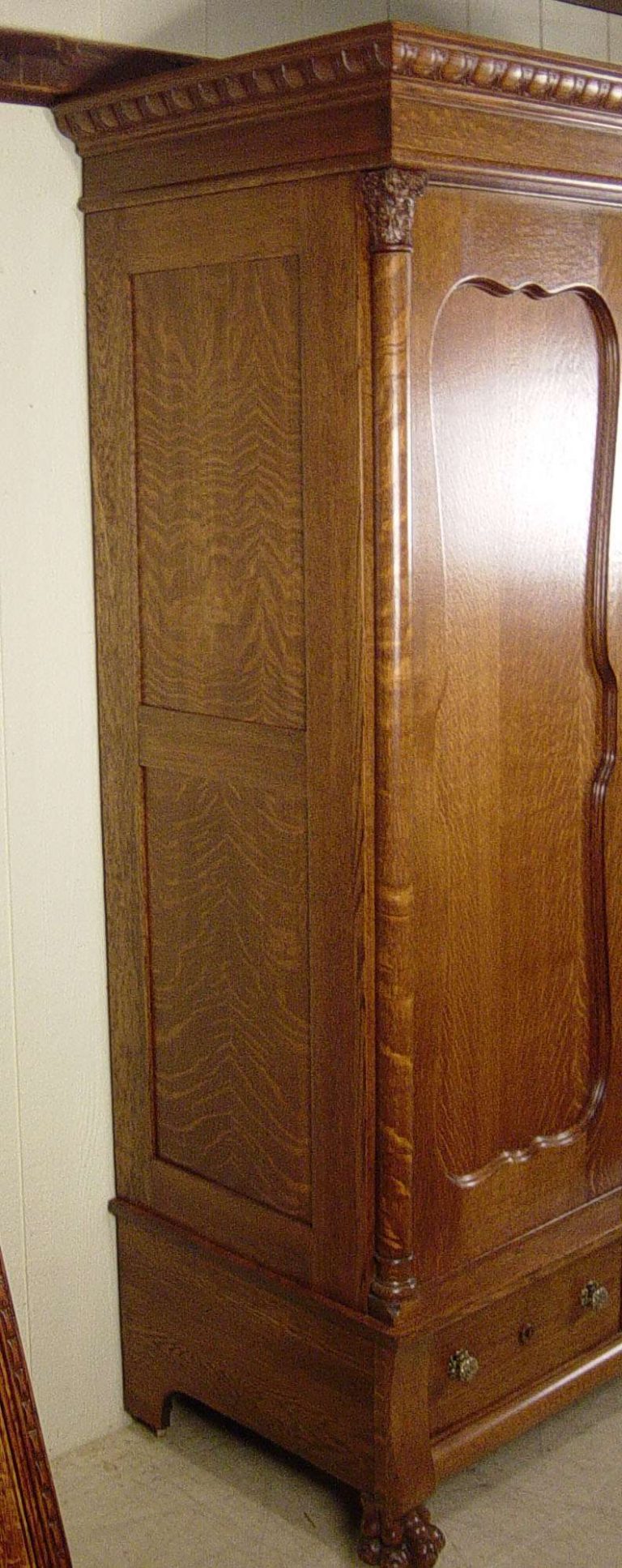 Extra Deep Large Oak Wardrobe - Doug Schmitt Antiques