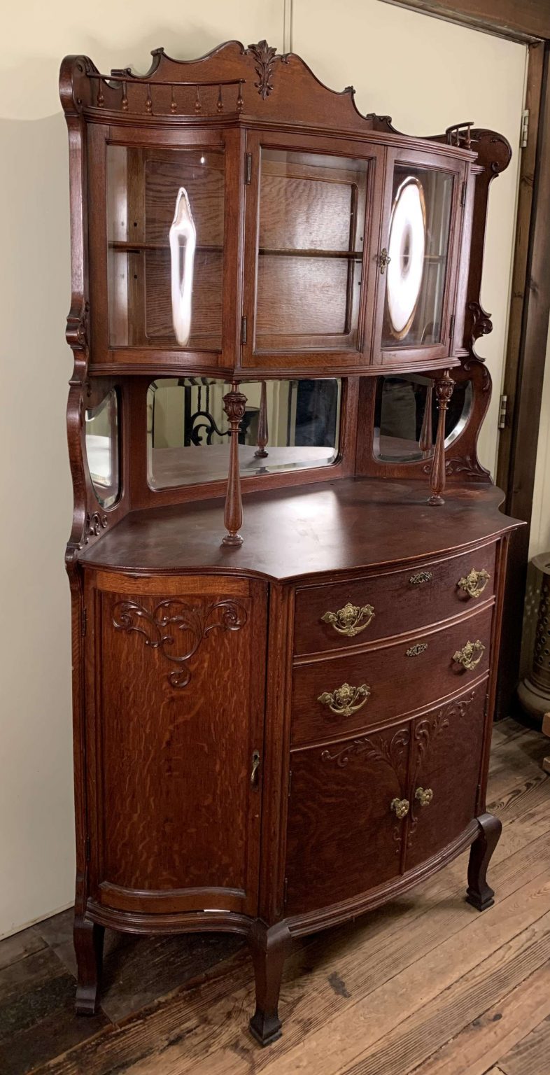 Very Rare Oak Corner Sideboard - Doug Schmitt Antiques