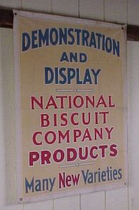 NATIONAL BISCUIT COMPANY ADVERTISING SIGN - Doug Schmitt Antiques