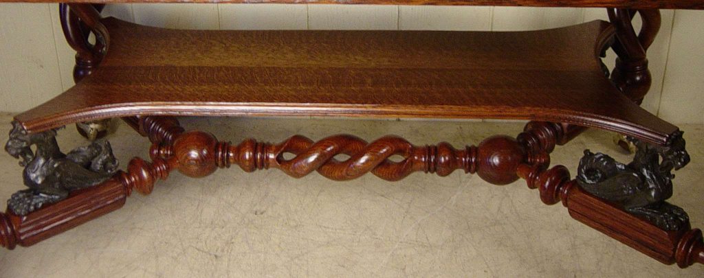 Merklen Brothers Oak Library Table - Doug Schmitt Antiques