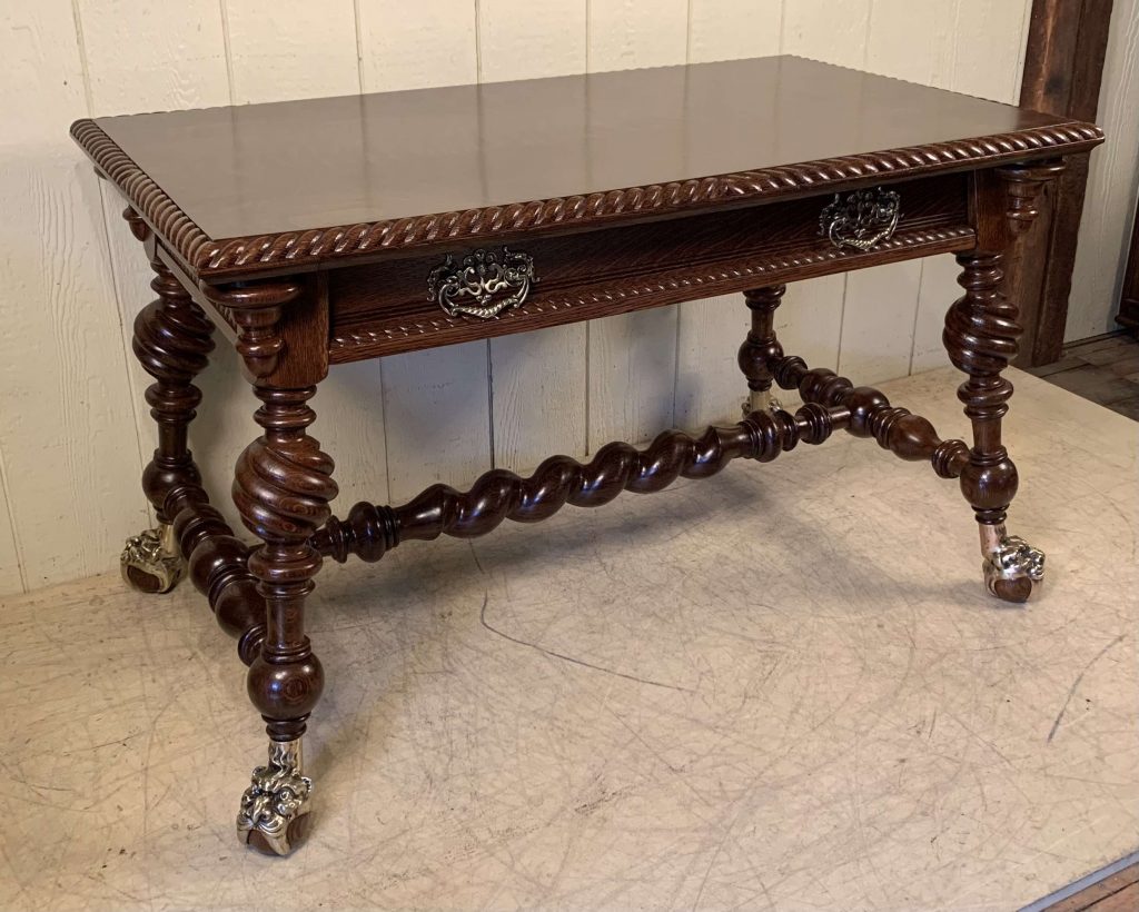 Oak Merklen Brothers Library Table - Doug Schmitt Antiques