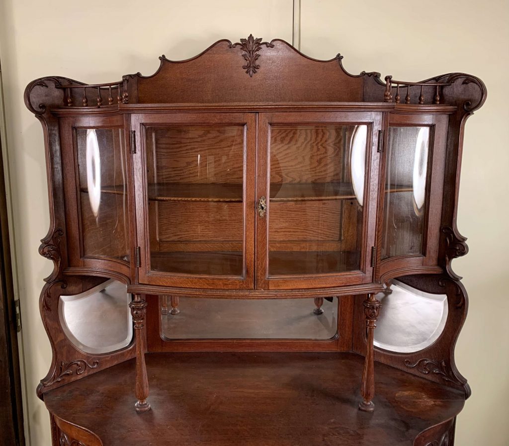 Very Rare Oak Corner Sideboard - Doug Schmitt Antiques