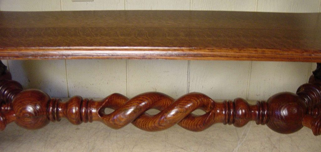 Merklen Brothers Oak Library Table - Doug Schmitt Antiques