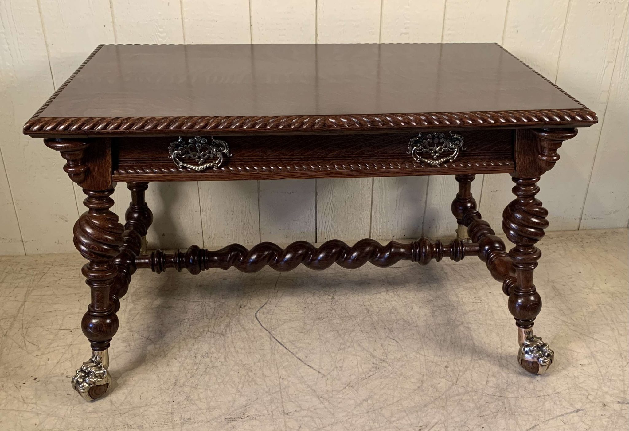 Oak Merklen Brothers Library Table - Doug Schmitt Antiques