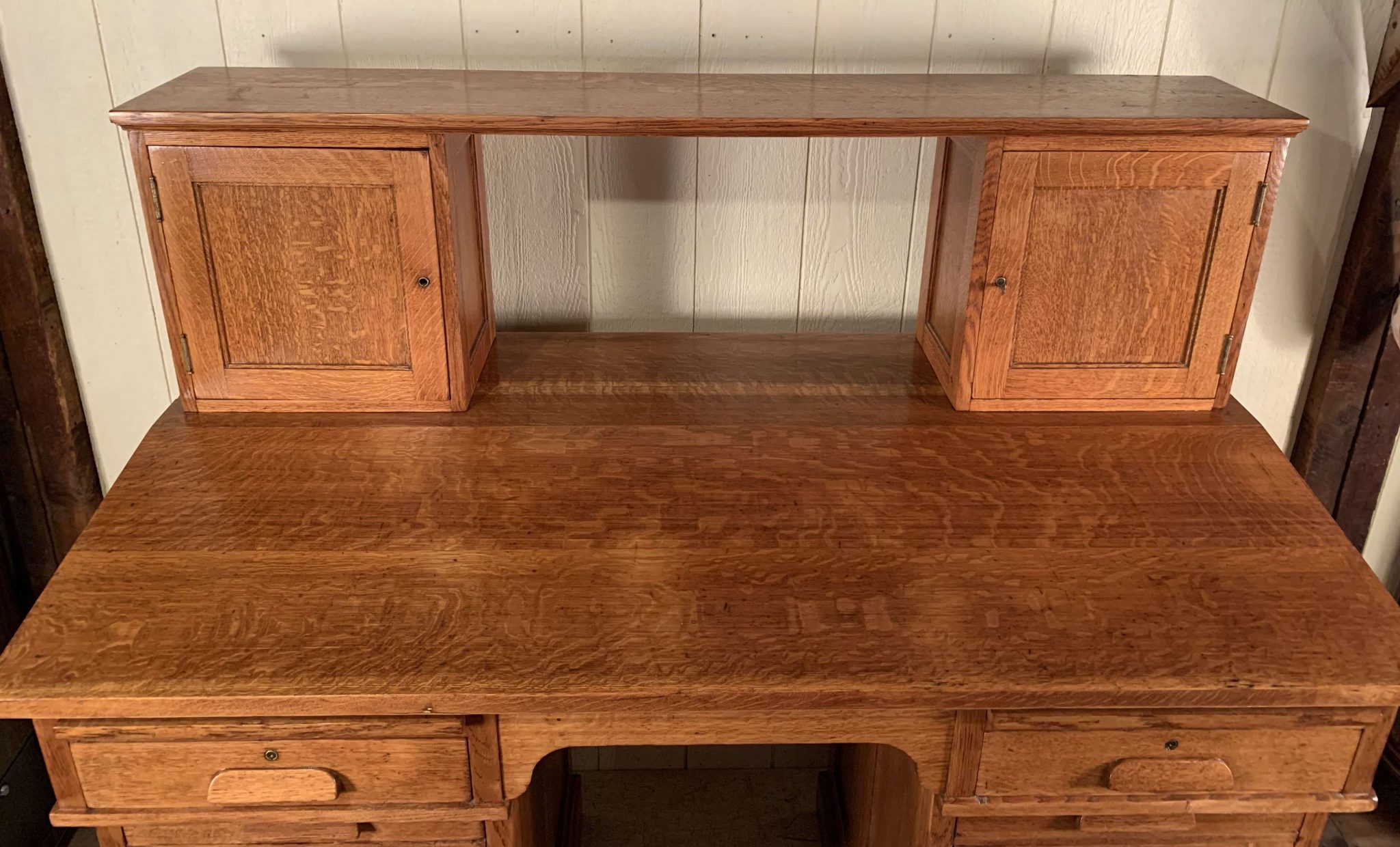 Oak Railroad Desk - Doug Schmitt Antiques