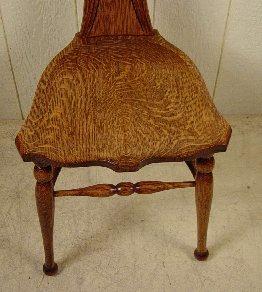 Fancy Oak Desk/SlipperChair - Doug Schmitt Antiques