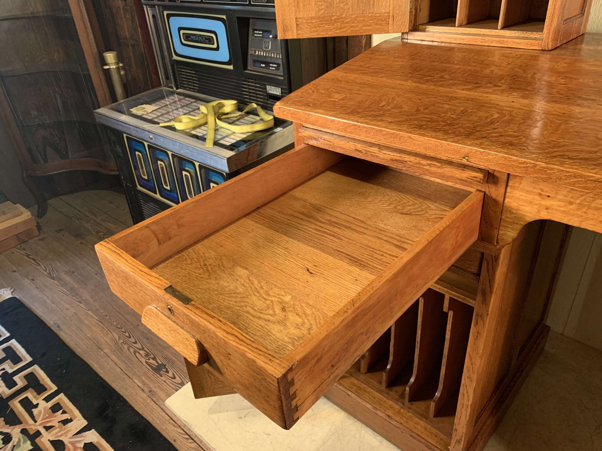 Oak Railroad Desk - Doug Schmitt Antiques