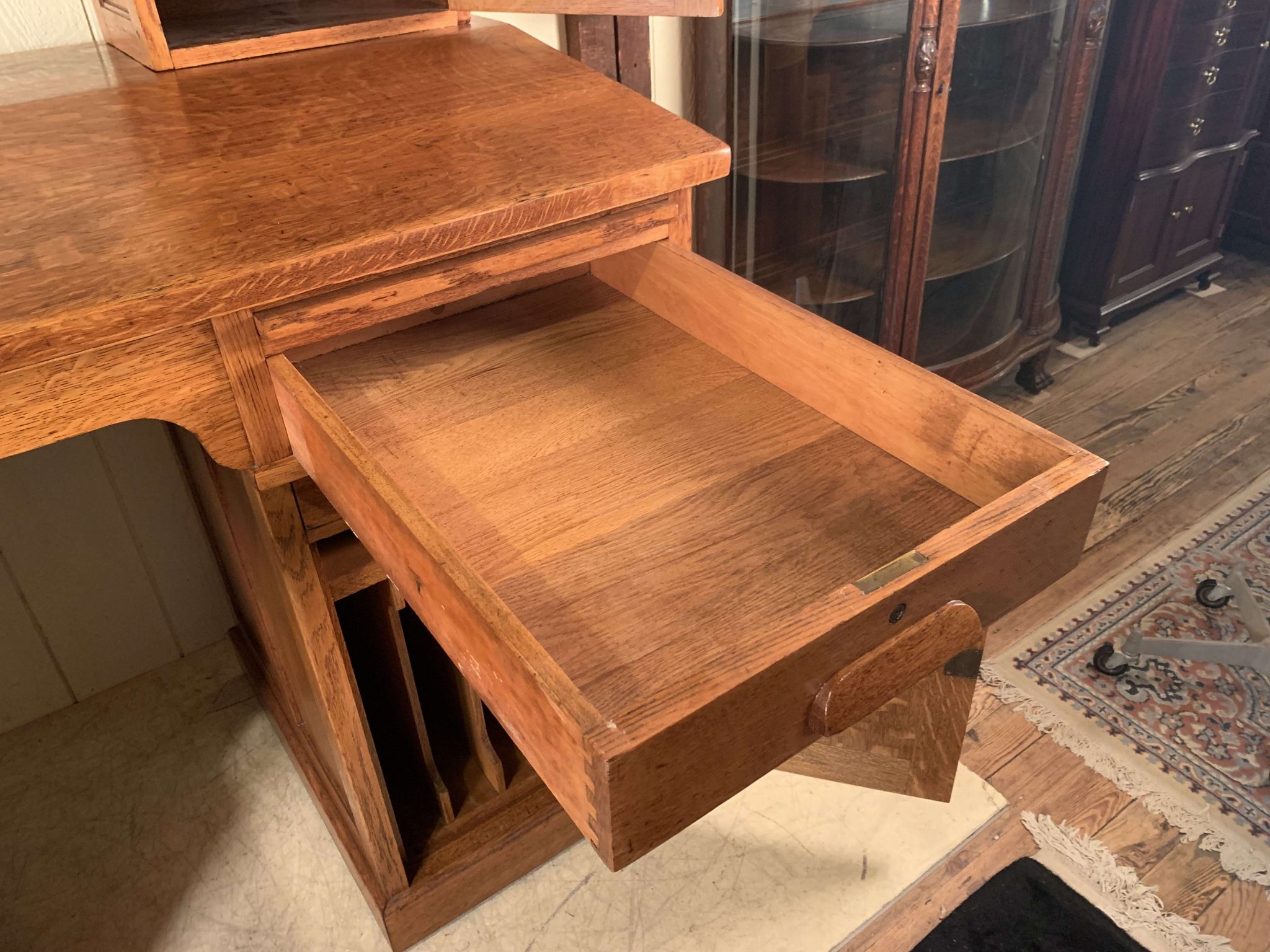 Oak Railroad Desk - Doug Schmitt Antiques