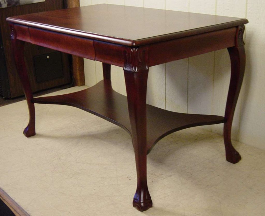 Mahogany Claw foot Library Table - Doug Schmitt Antiques