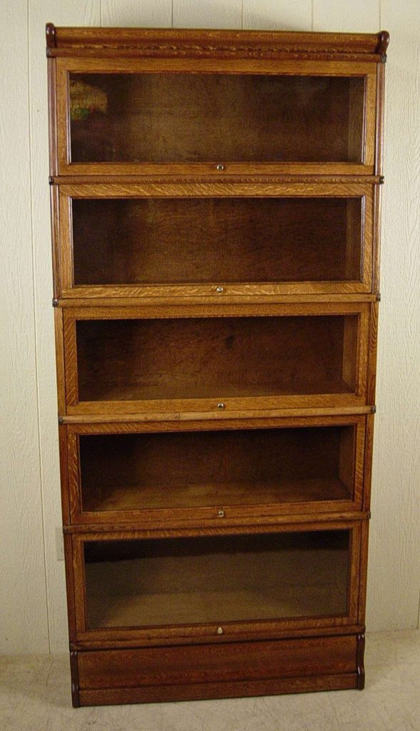 5-Section Oak "Macey" Stacking Bookcase - Doug Schmitt Antiques
