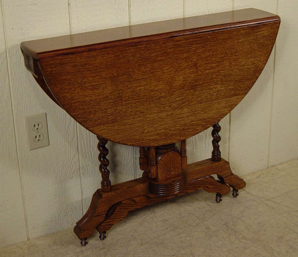 Rare Victorian Oak Drop Leaf Table - Doug Schmitt Antiques
