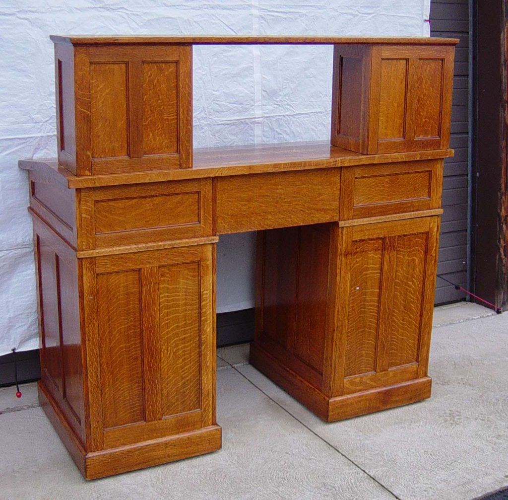 Oak Railroad Desk - Doug Schmitt Antiques