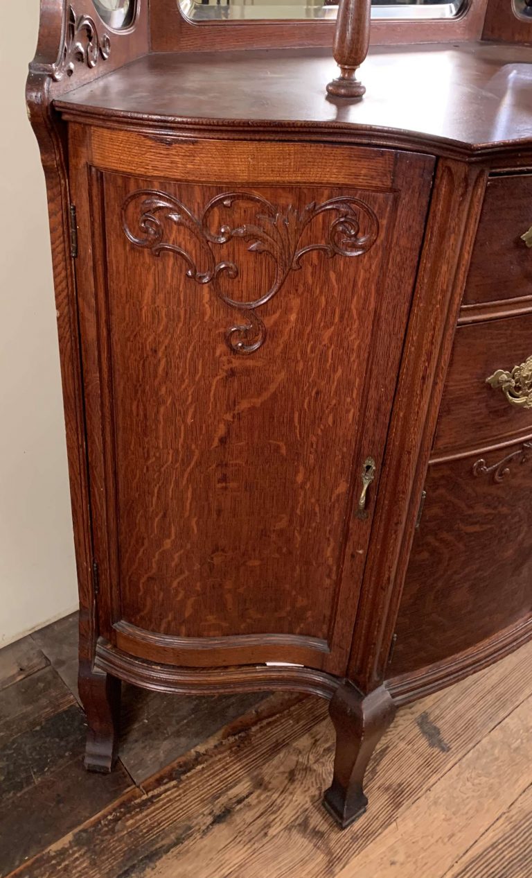 Very Rare Oak Corner Sideboard - Doug Schmitt Antiques
