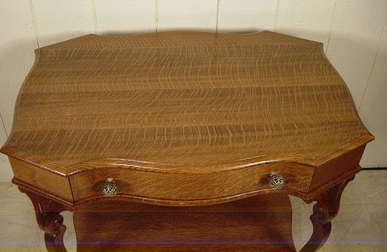 Custom Made Antique Oak Library Table - Doug Schmitt Antiques