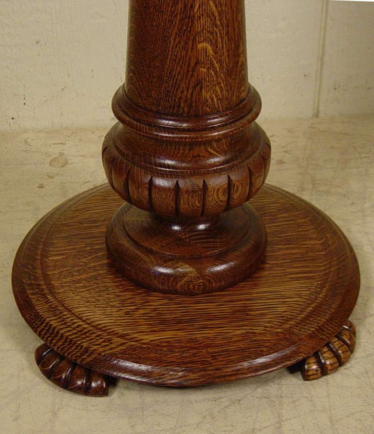 Oak Pedestal Plant Stand / Fern Stand - Doug Schmitt Antiques