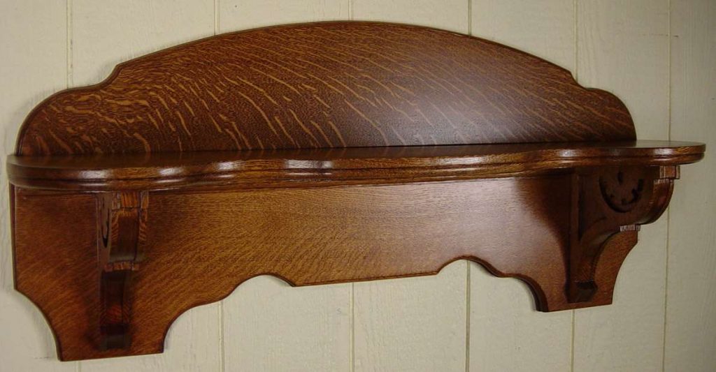 High Quality Hanging Oak Clock/Wall Shelf - Doug Schmitt Antiques