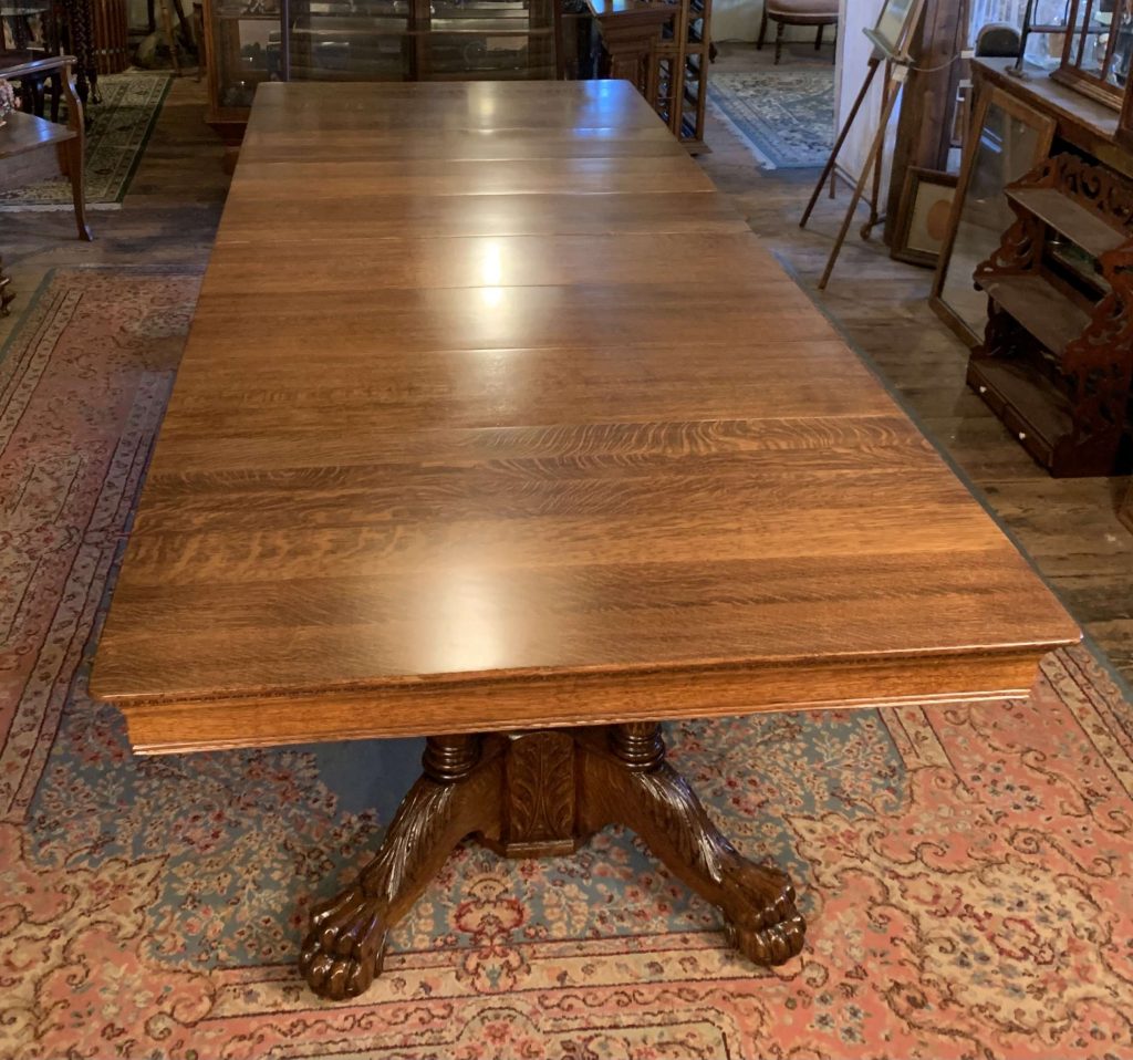 48" Square Oak Dining Table with Split Pedestal Base - Doug Schmitt ...