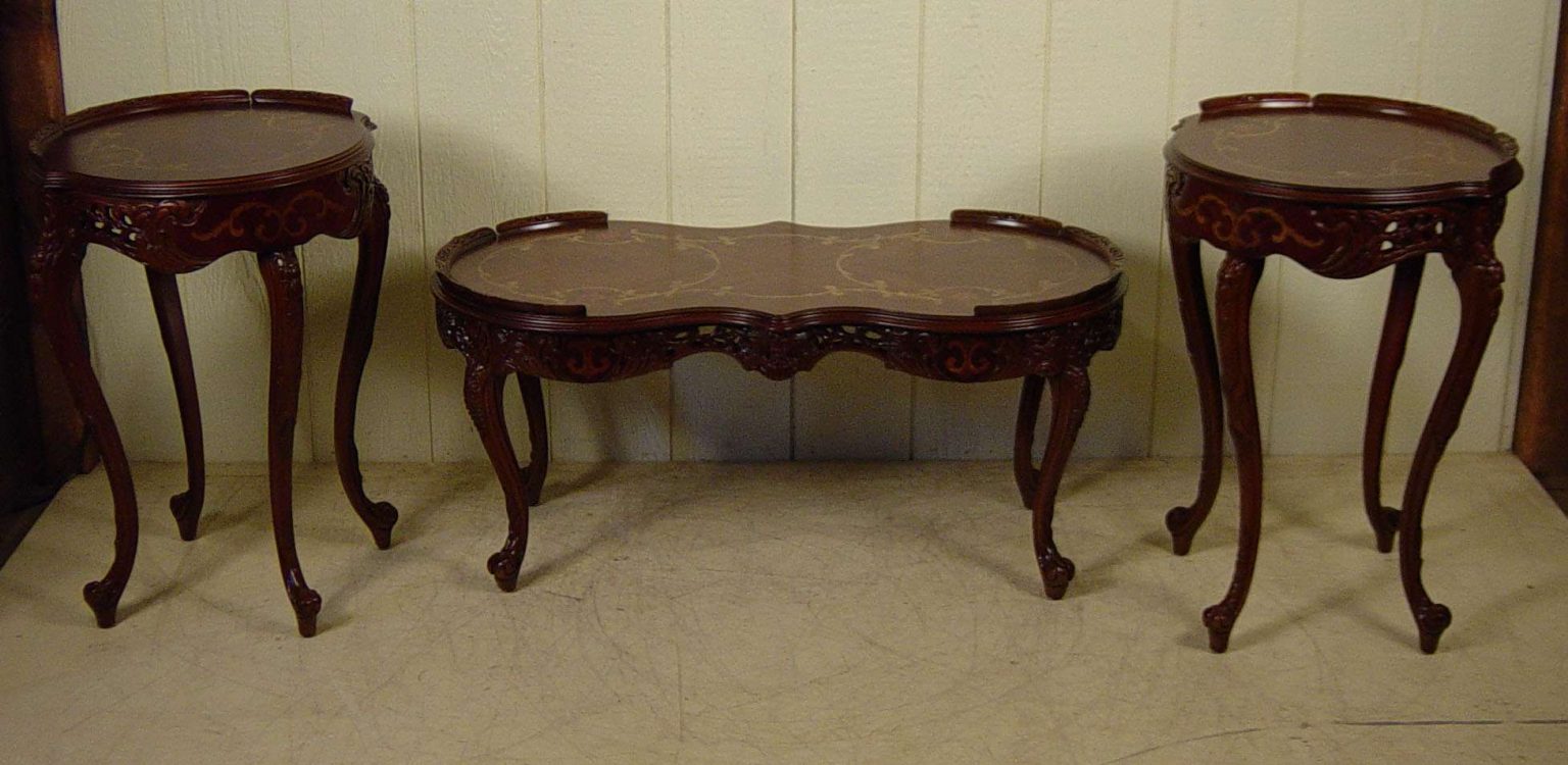 3 Piece Parlor Table Set - Doug Schmitt Antiques