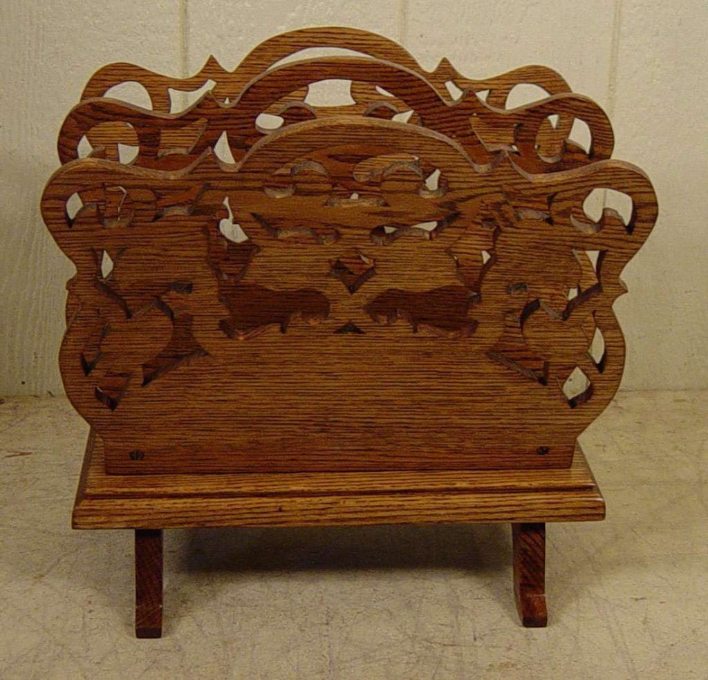 Oak Magazine Rack - Doug Schmitt Antiques
