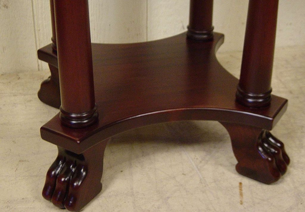 Small Low Mahogany Claw foot Stand - Doug Schmitt Antiques