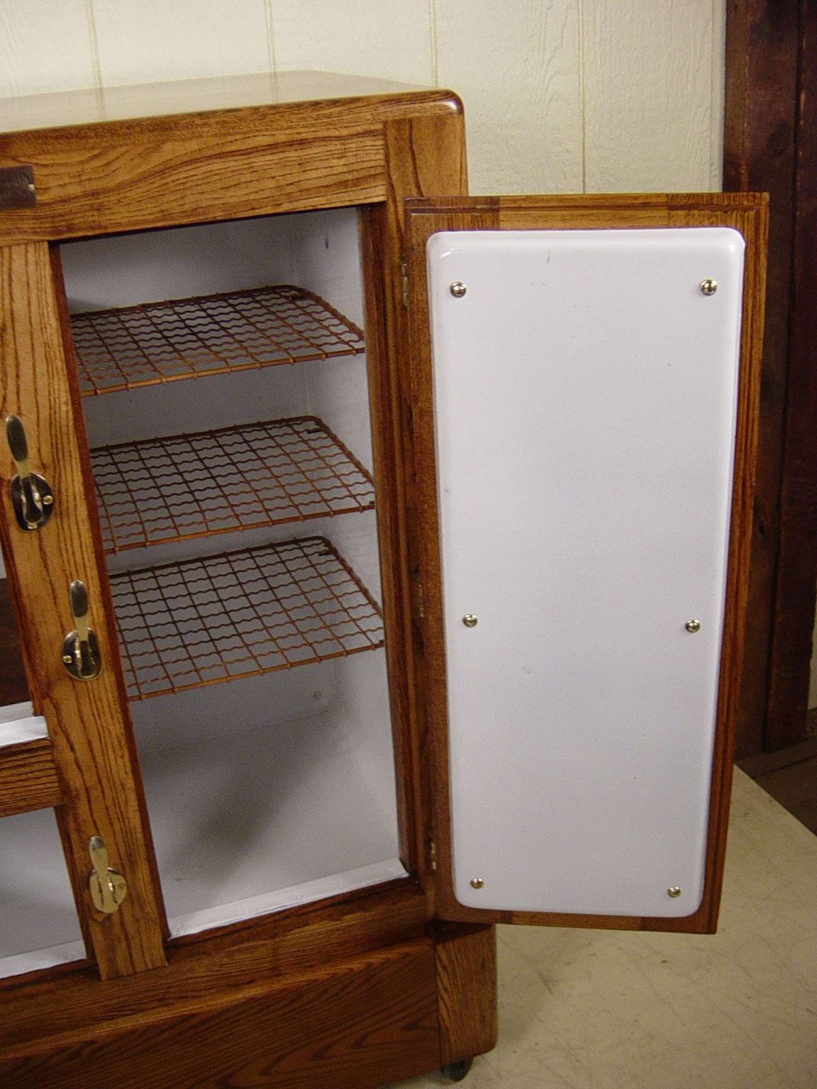 Antique Oak 3-Door Ice Box - Doug Schmitt Antiques