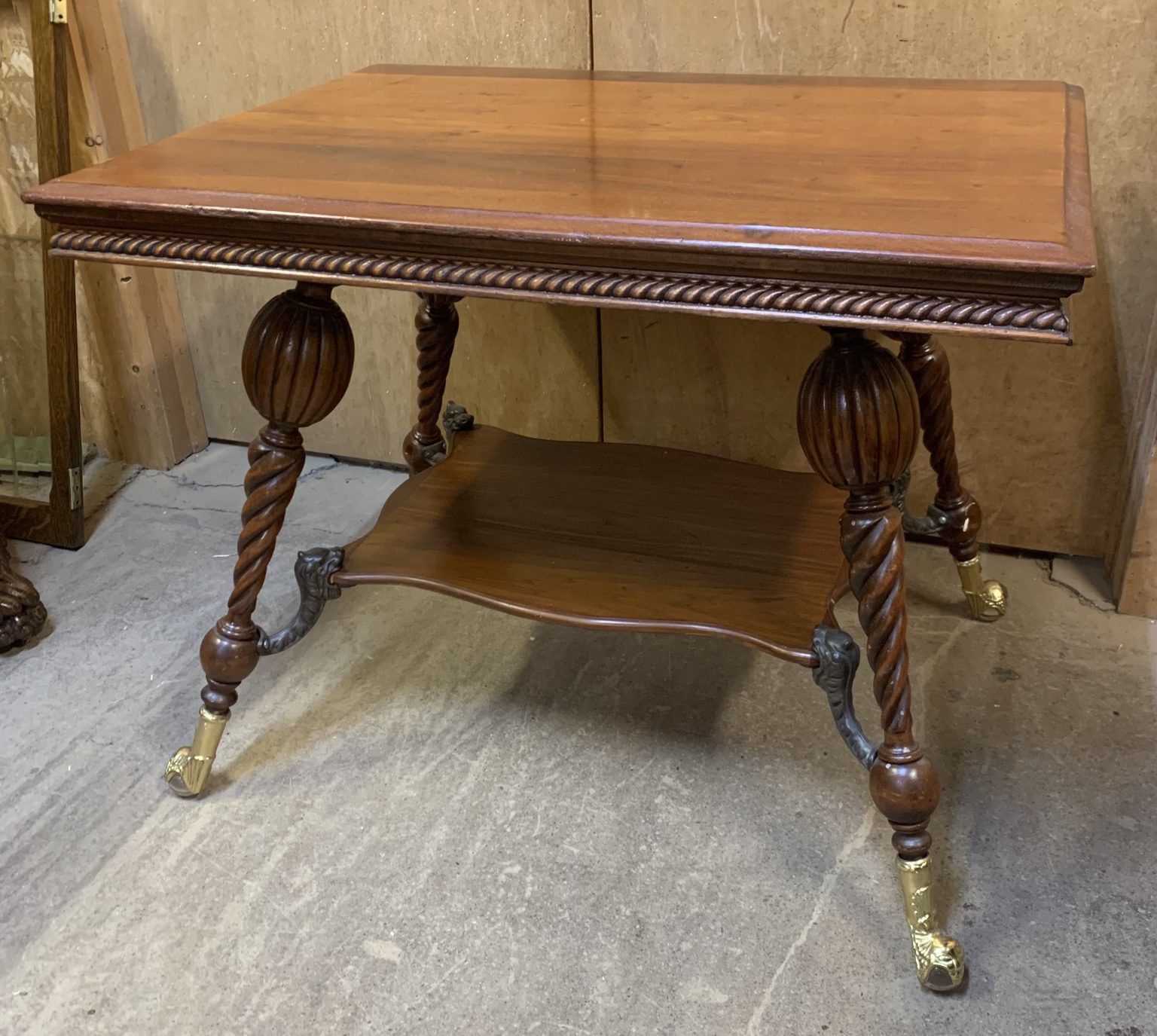 Unusual Small Oak Vanity with bombay sides - Doug Schmitt Antiques