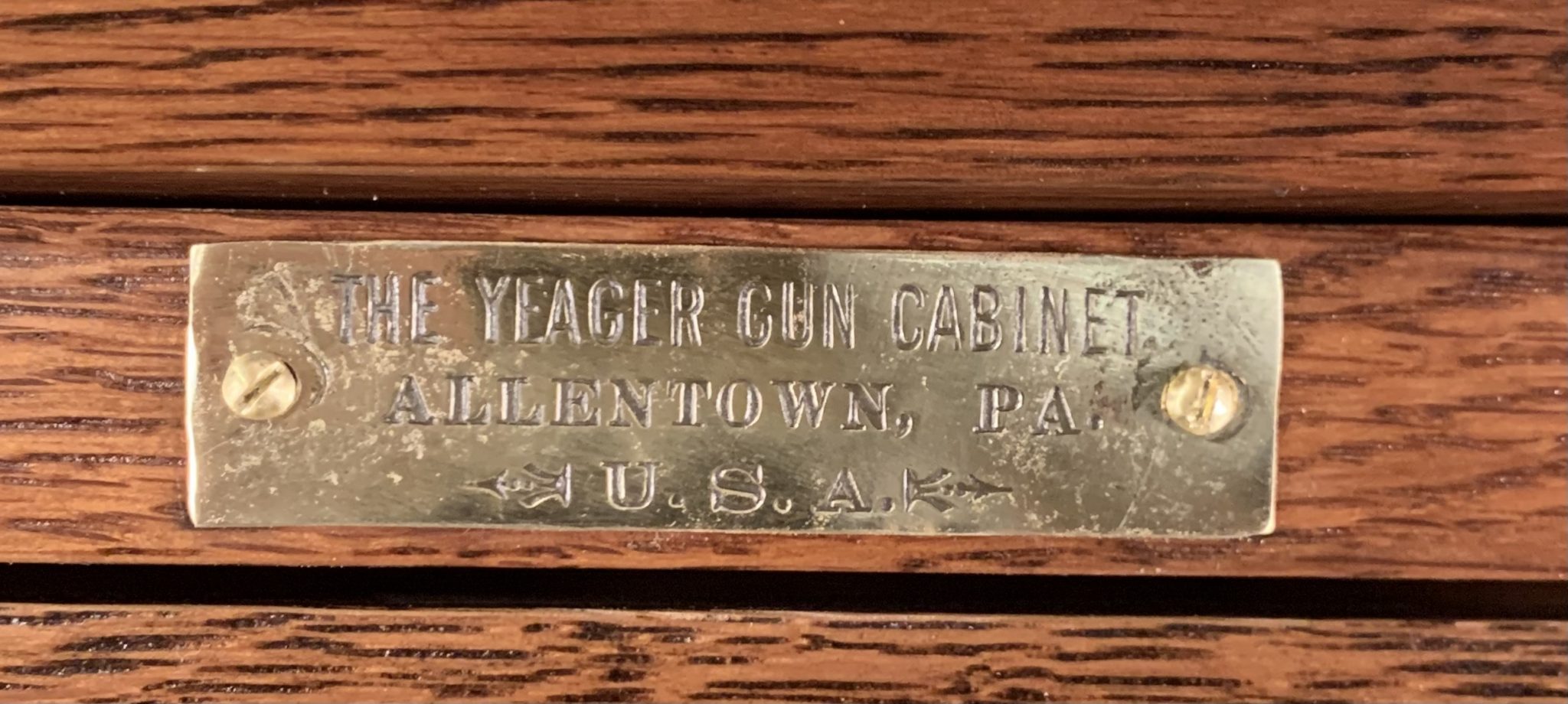 Oak Yeager Gun Cabinet - Doug Schmitt Antiques