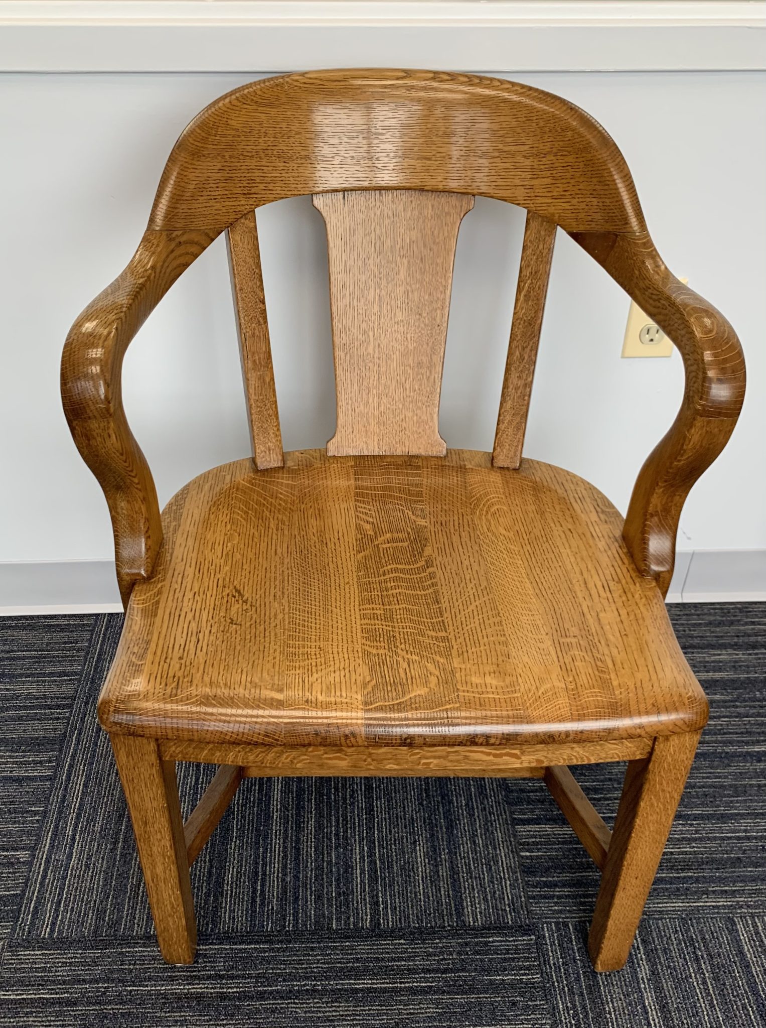Set of 3 Solid Quarter-Sawn Oak Office Chairs - Doug Schmitt Antiques