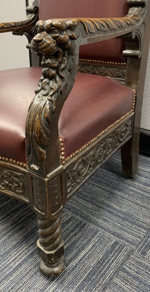 Matched Pair of Exceptional Lion Head Arm Chairs - Doug Schmitt Antiques