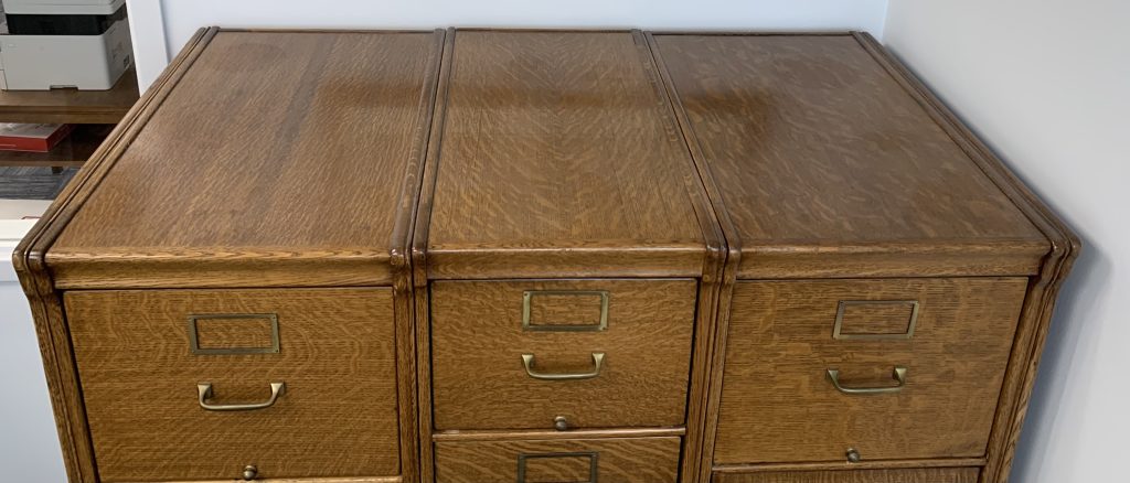 3-Section Oak File Cabinet - Doug Schmitt Antiques
