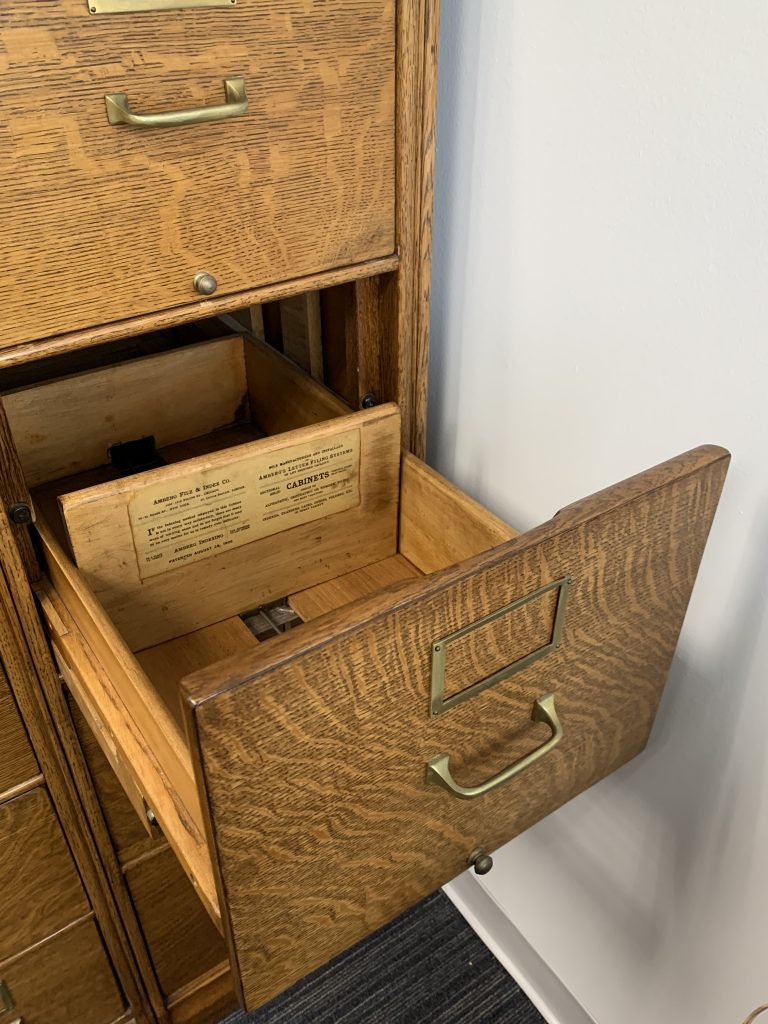3-Section Oak File Cabinet - Doug Schmitt Antiques