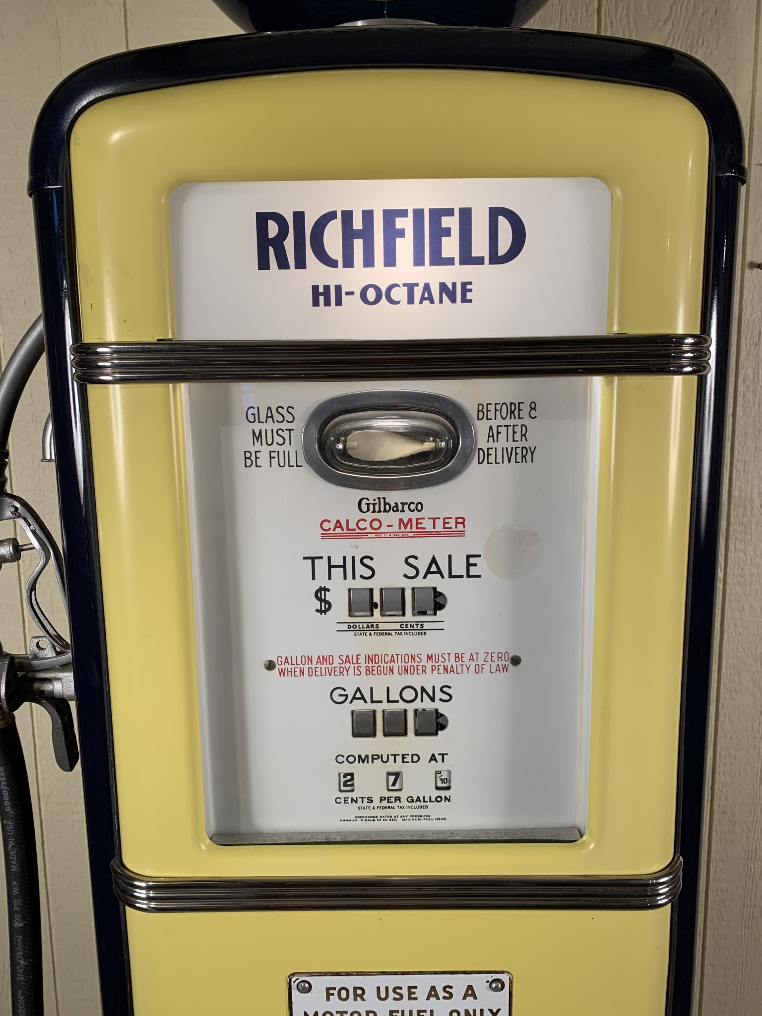 Richfield High Octane Restored Gas Pump - Doug Schmitt Antiques