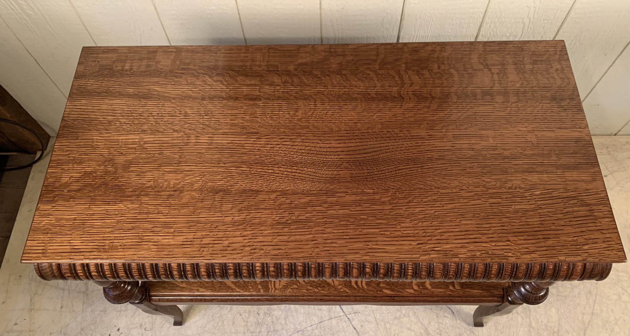 Rare Oak Sofa Back Table - Doug Schmitt Antiques