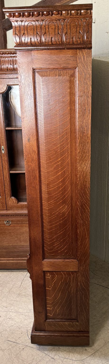 Rare Victorian Oak Corner Bookcase - Doug Schmitt Antiques