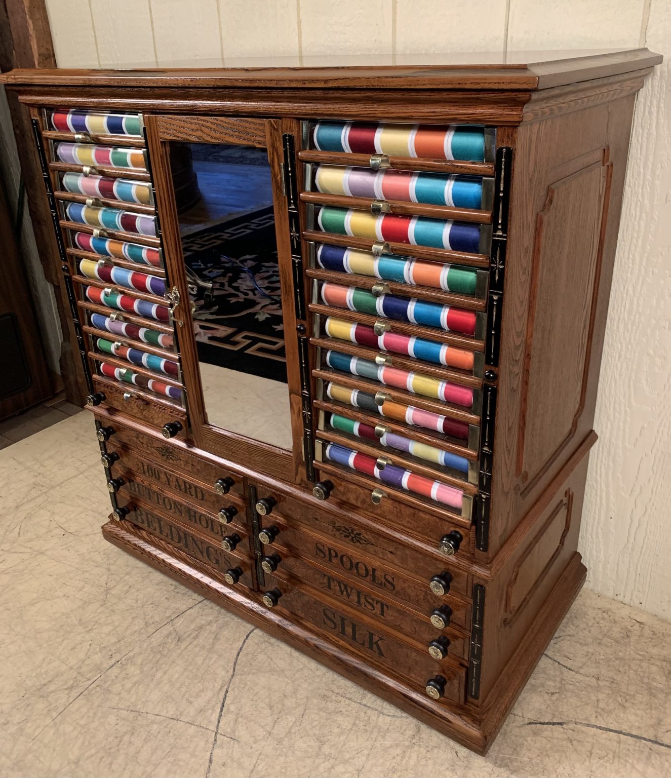 Belding's Silk Ash Spool Cabinet - Doug Schmitt Antiques