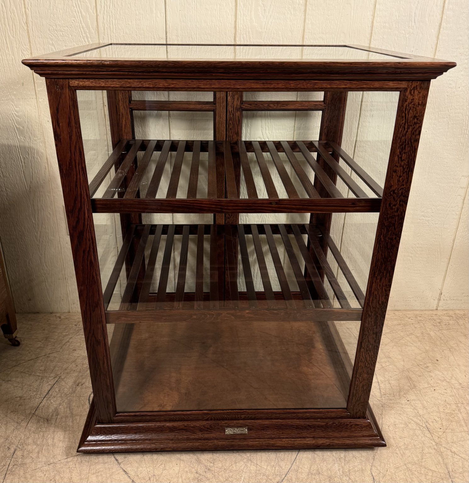 Oak Store Pie Safe Display Cabinet - Doug Schmitt Antiques