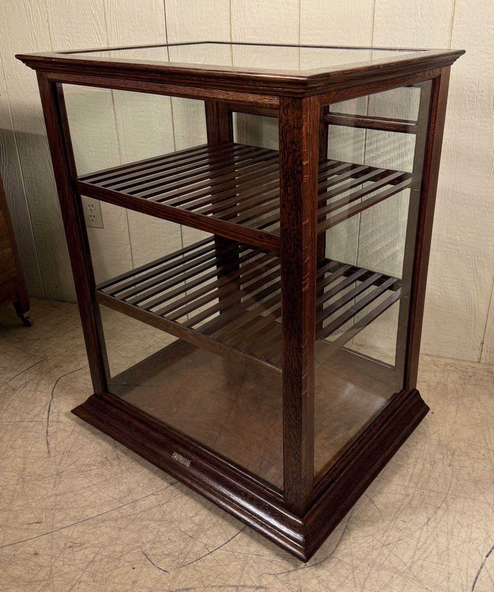 Oak Store Pie Safe Display Cabinet - Doug Schmitt Antiques