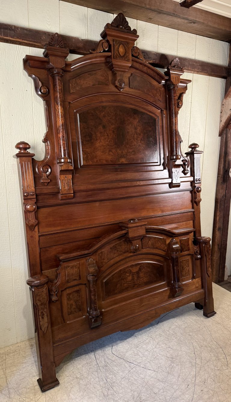 Victorian Walnut Bed - Doug Schmitt Antiques