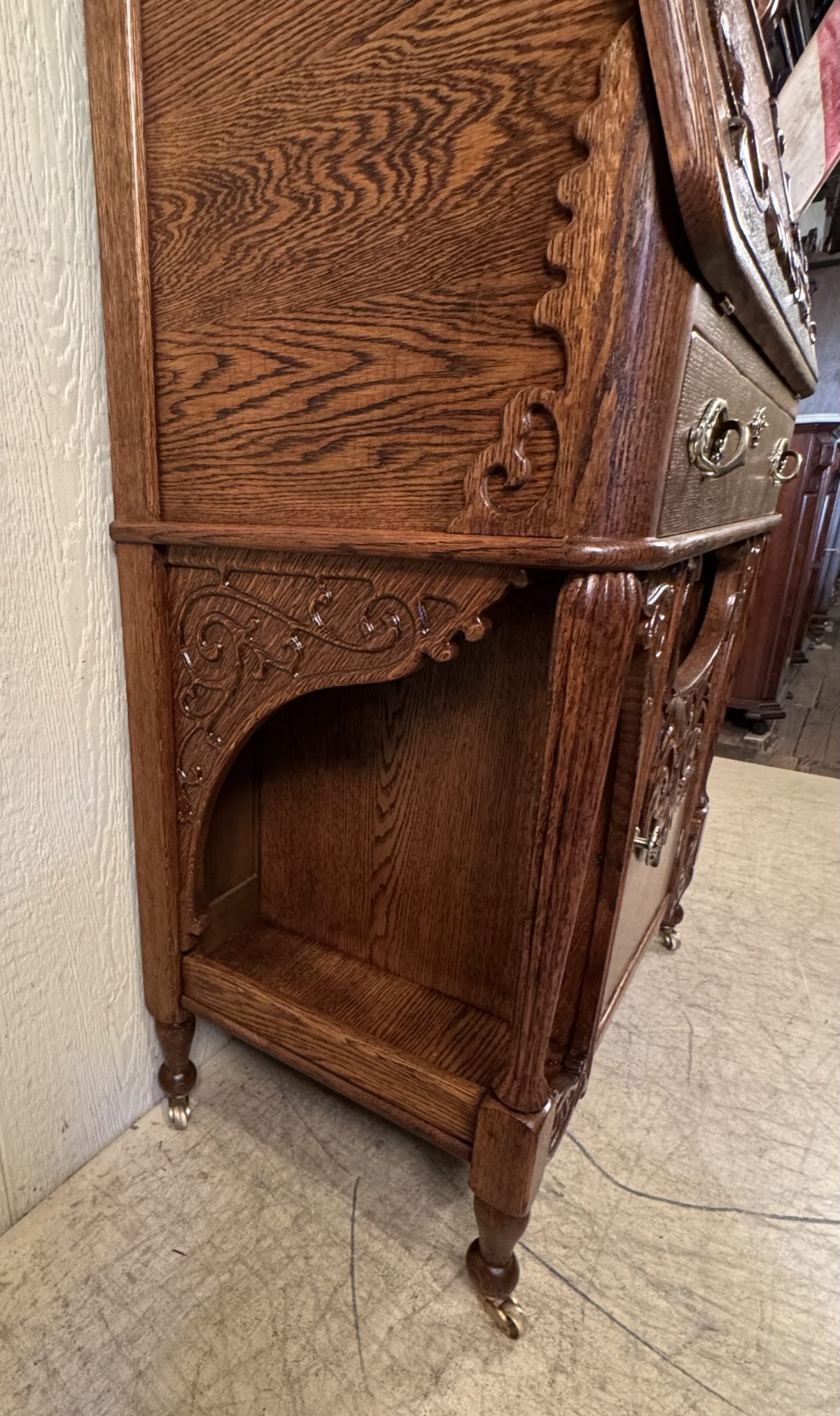 Exceptional Oak Drop Front Desk - Doug Schmitt Antiques