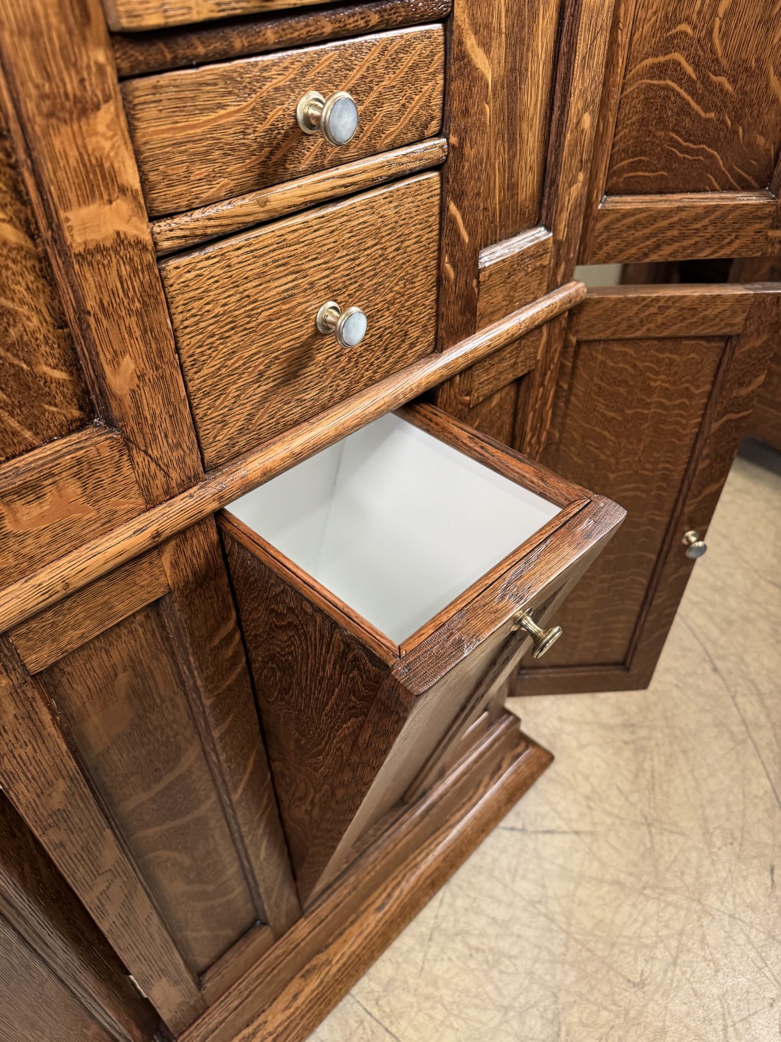 A.C. Clark & Co. Model "B" Oak Square Revolving Dental Cabinet - Very ...