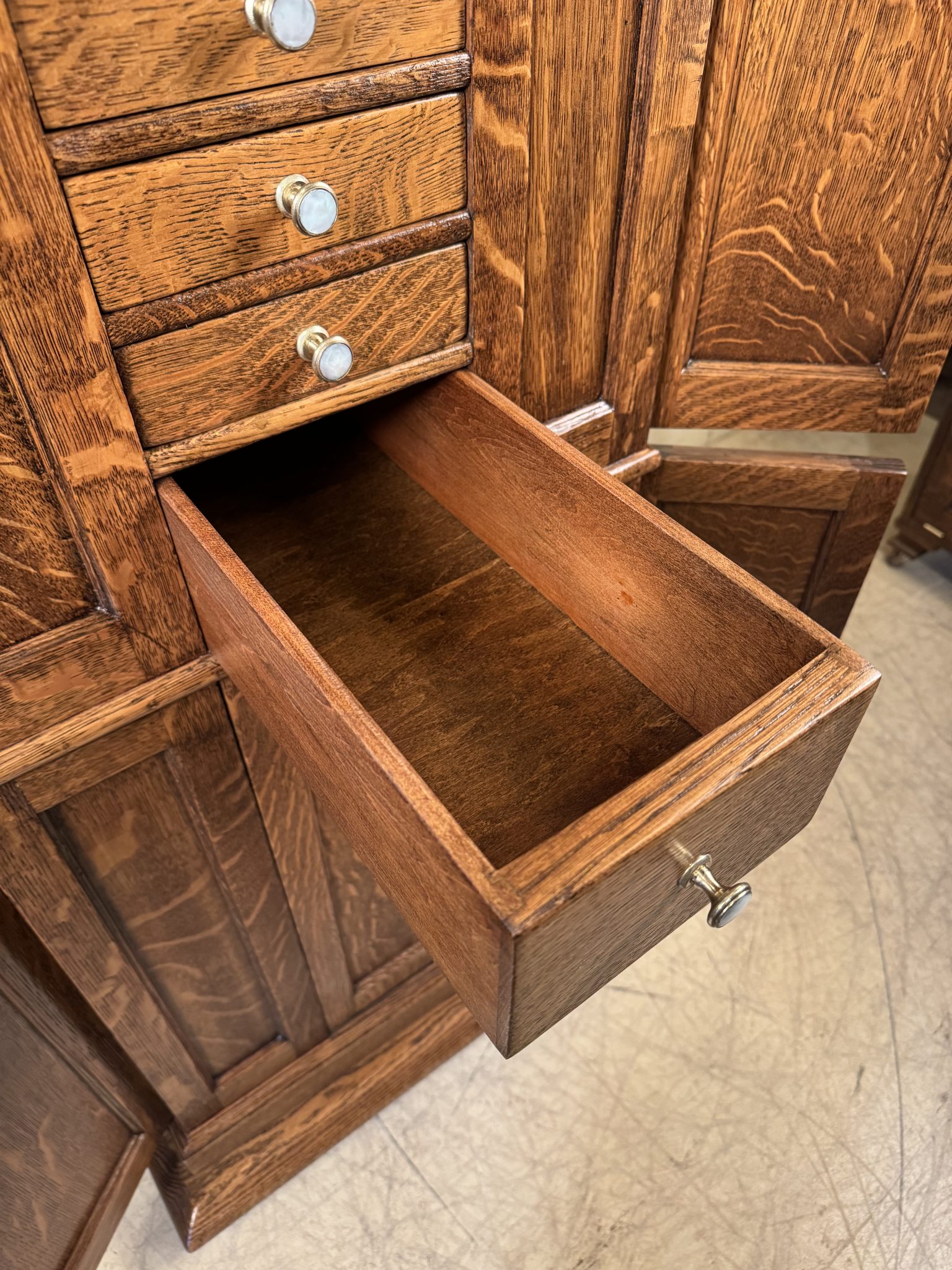 A.C. Clark & Co. Model "B" Oak Square Revolving Dental Cabinet - Very ...