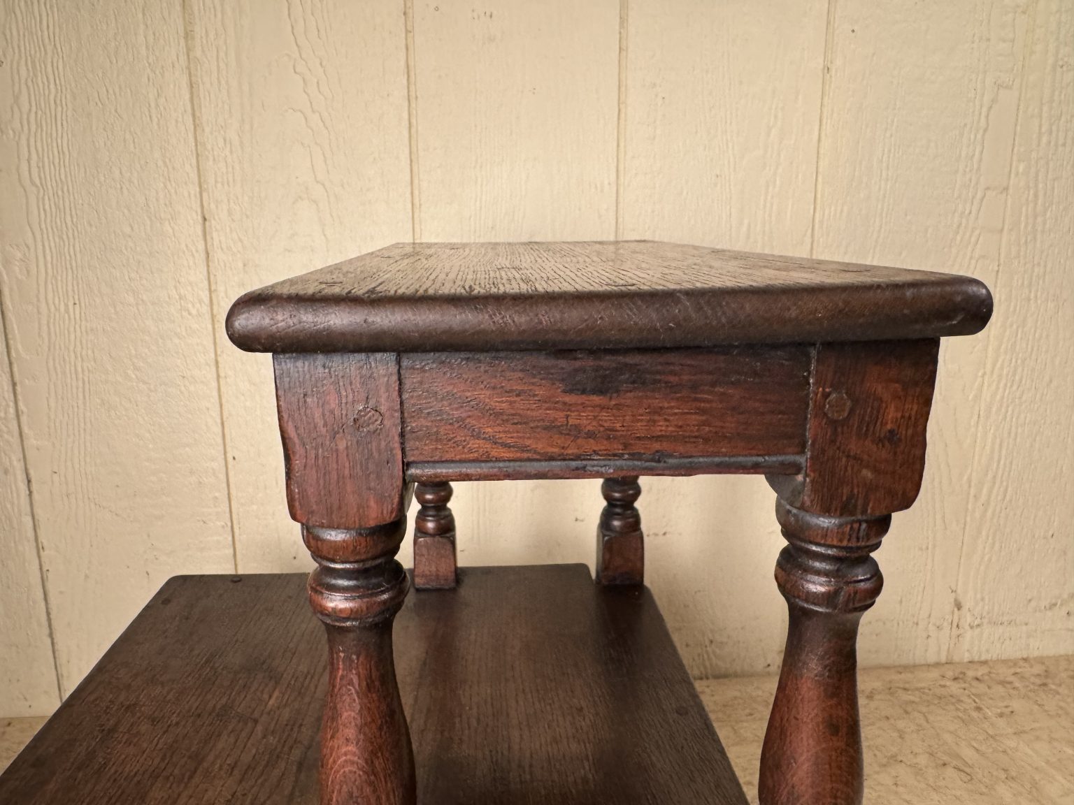 Early 18th Century Jointed English Oak Bed Step Stool - Doug Schmitt ...