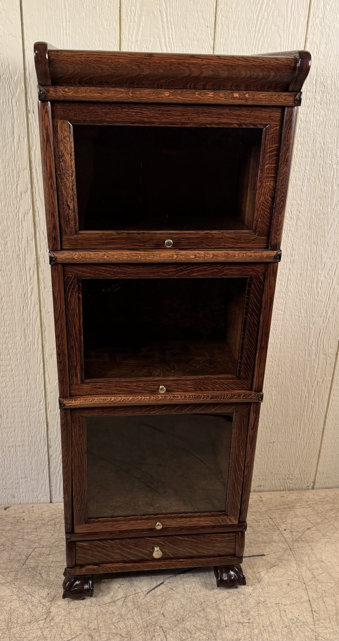 Quarter-sawn Oak "Macey" Half-Size Barrister Stack Bookcase - Doug ...