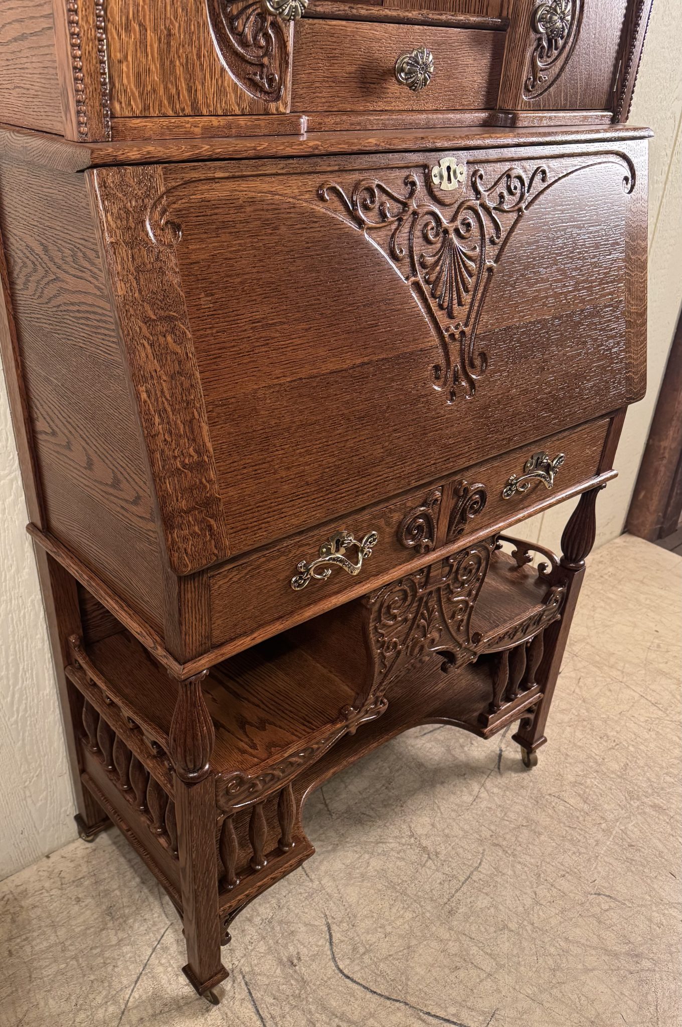 Great Oak Cowboy Desk - Doug Schmitt Antiques